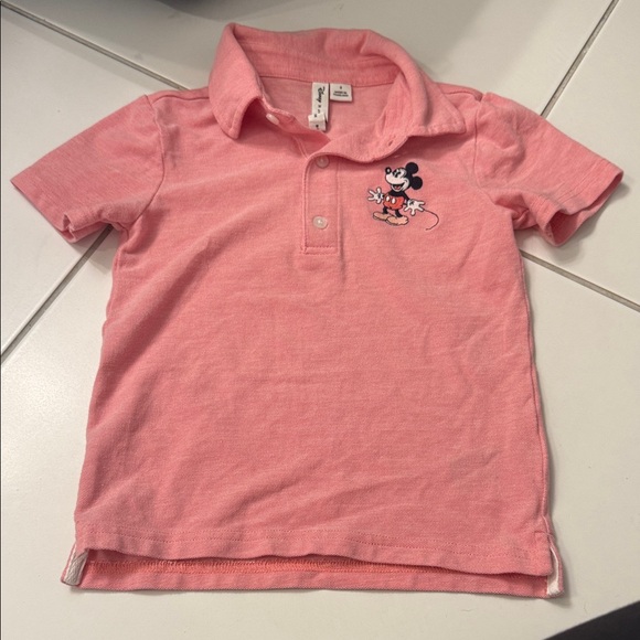 Disney | Shirts & Tops | Disney Kids Polo Shirt In Pink With Mickey ...